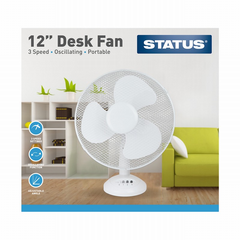 Status 12" Desk Fan - Fhstores