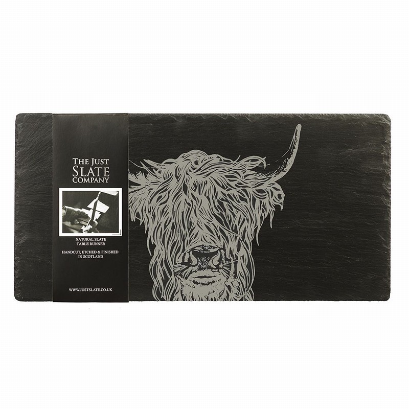 Highland Cow Slate Table Runner - Fhstores